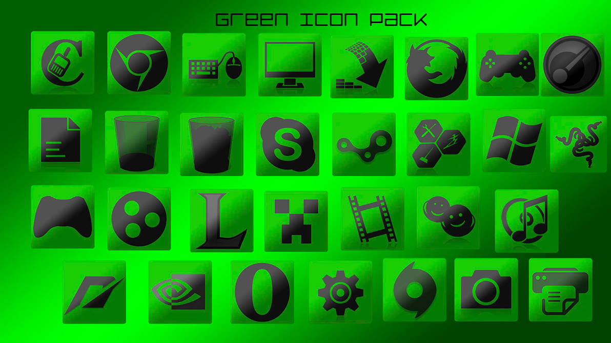 Green .png Icons Pack by M4U96 on DeviantArt