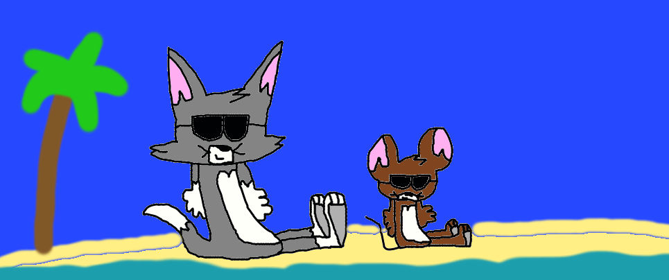 Tom and Jerry at the beach by sonicdog9 on DeviantArt