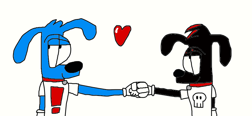 Speedy Blue Dog and Black Dog by sonicdog9 on DeviantArt