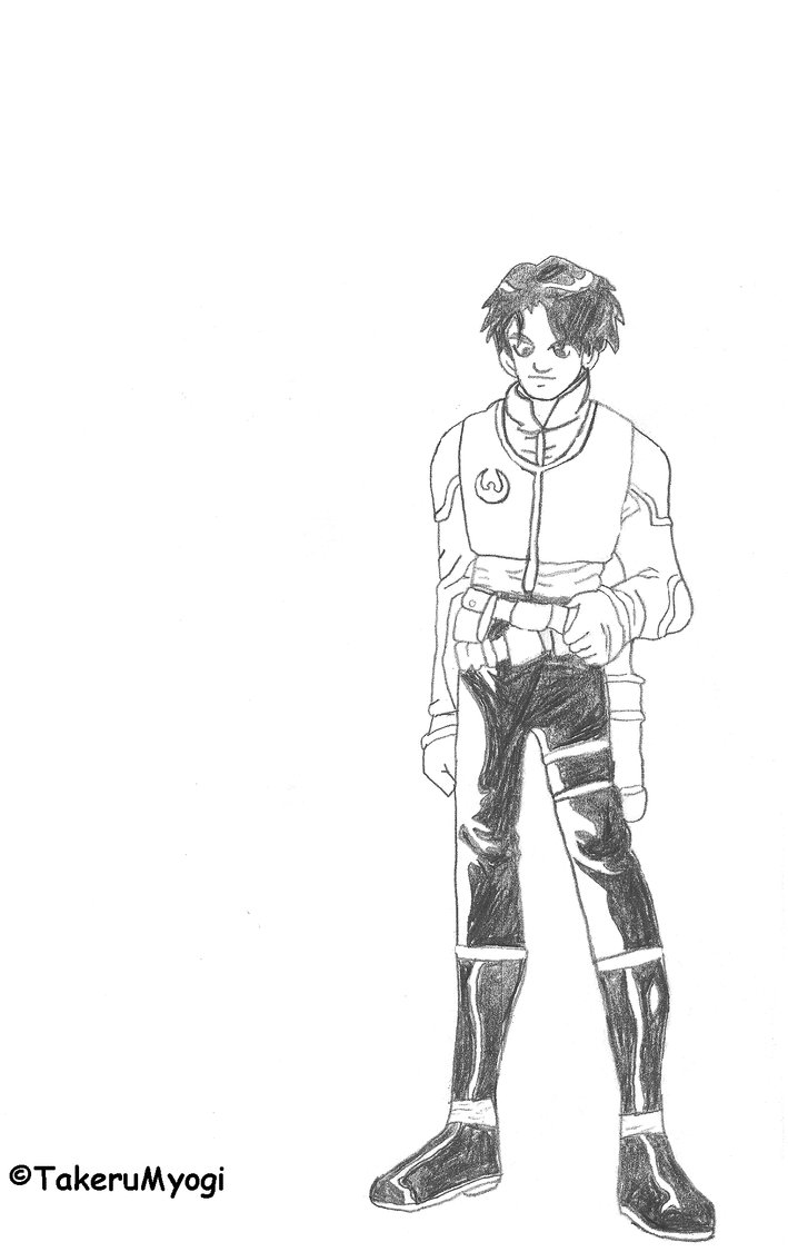 Sketch of Takeru's Human Form by TakeruMyogi on DeviantArt