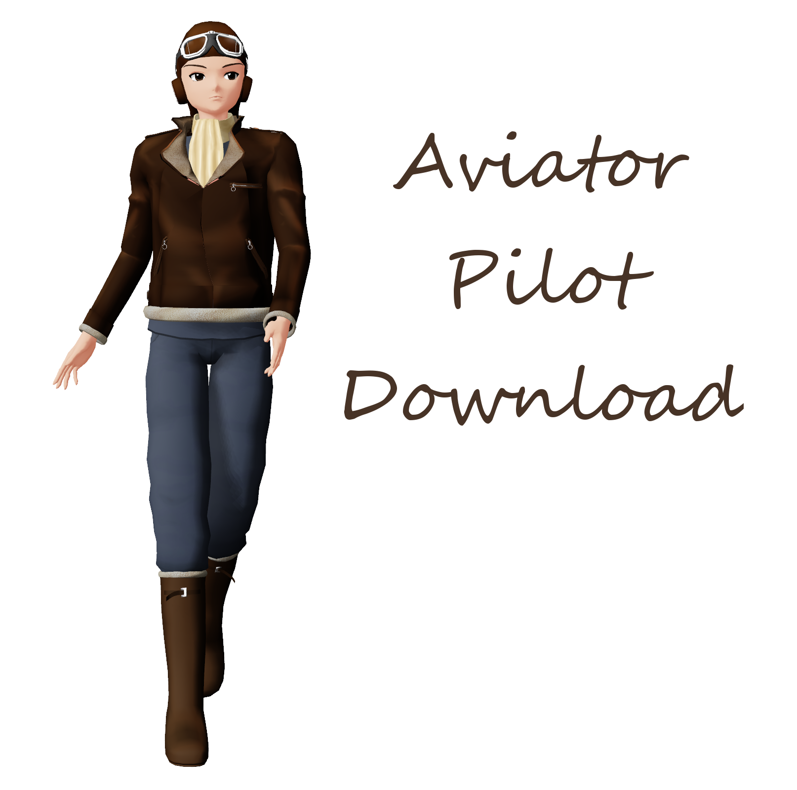 Aviator Pilot - Model Download by MissingPixieSticks on DeviantArt