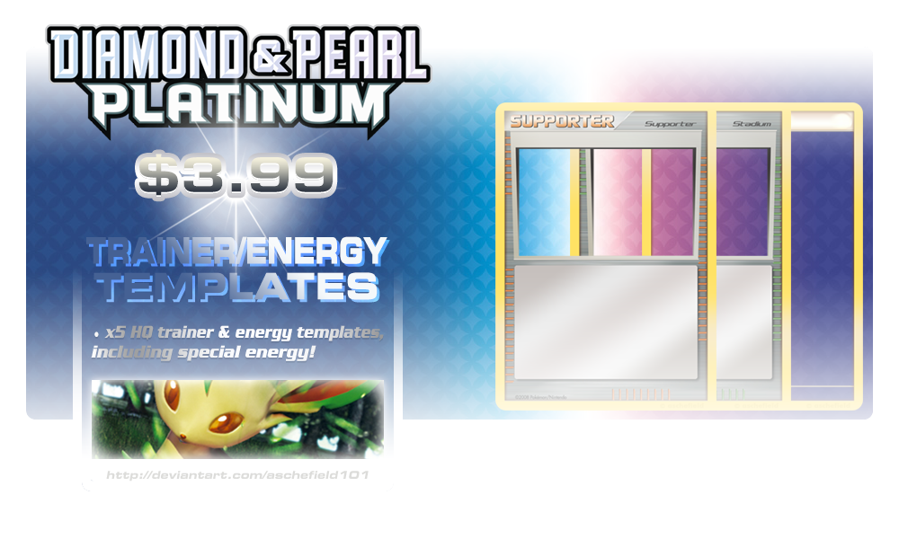 Pokemon DPPt Templates - Trainer/Energy by aschefield101 on DeviantArt
