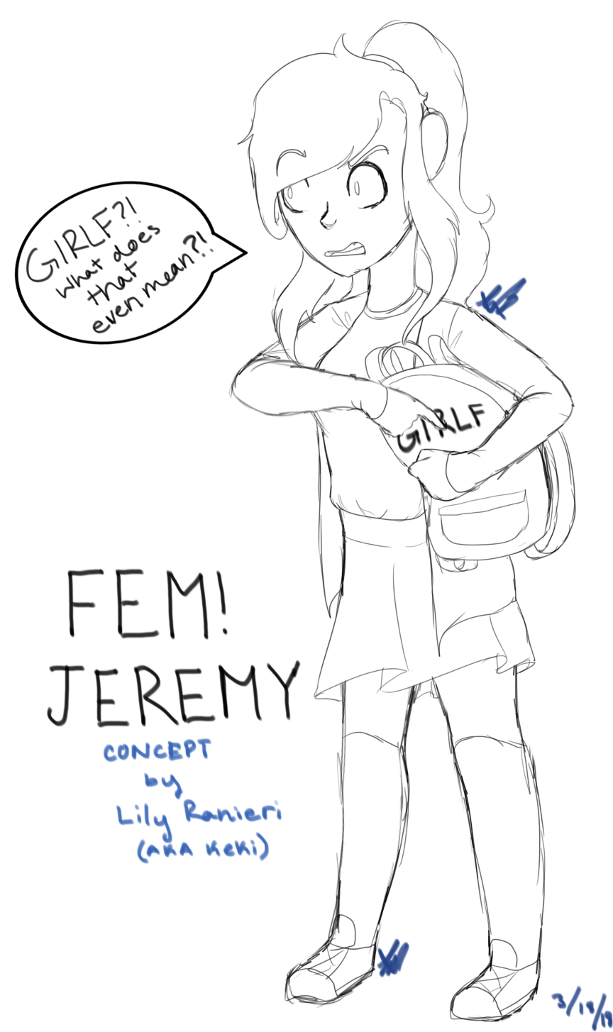 FEM!Jeremy bmc sketch by heishikeki on DeviantArt