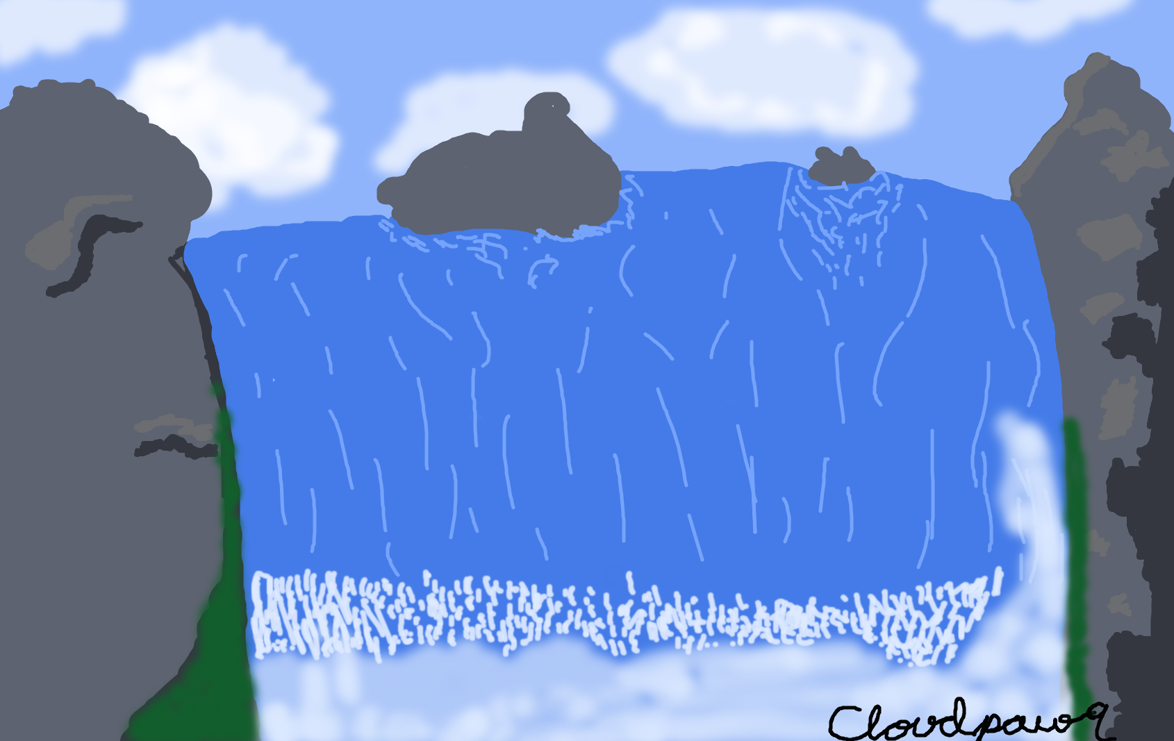 Waterfall by CloudPaw9 on DeviantArt