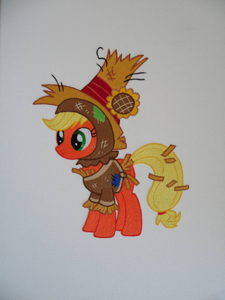Scarecrow Applejack Embroidery by PaperFox92131 on DeviantArt
