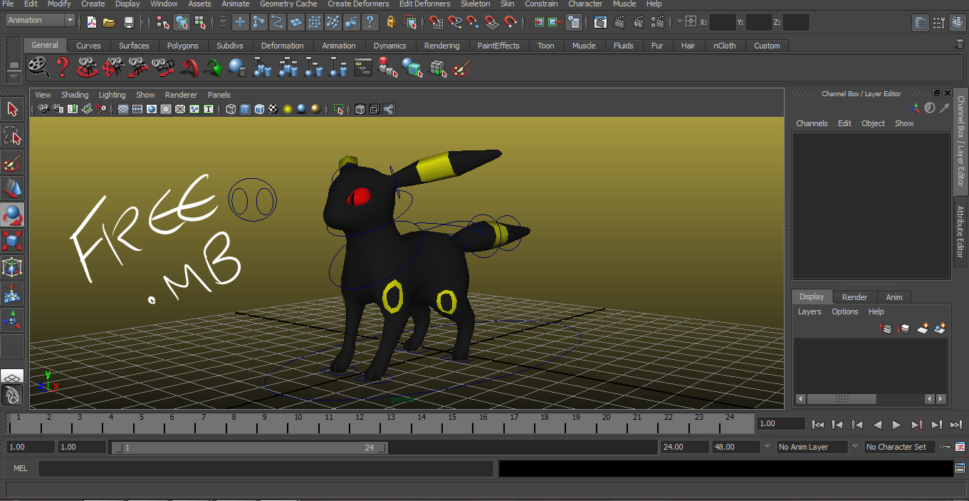 3D Umbreon Model by jaclynonacloud on DeviantArt