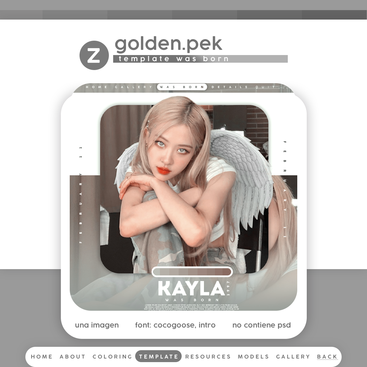 Template Was Born Angel By Goldenpek by goldenpek on DeviantArt