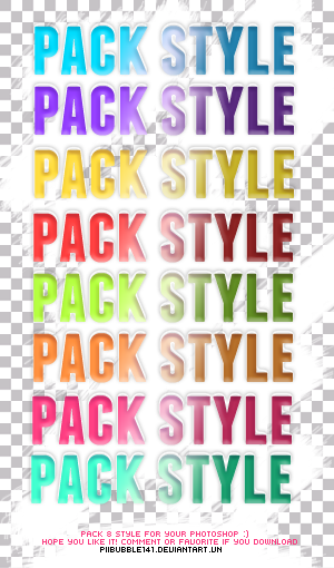 Pack Styles#1 by piibubble141 on DeviantArt