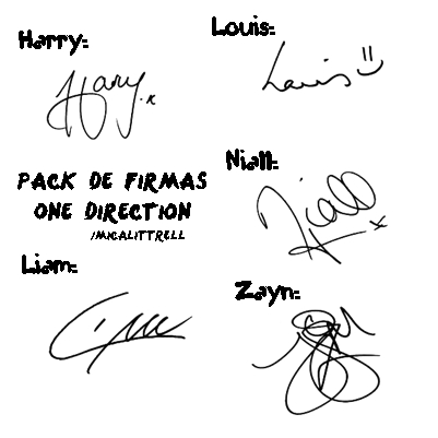 One Direction firmas Png by MicaLittrell on DeviantArt
