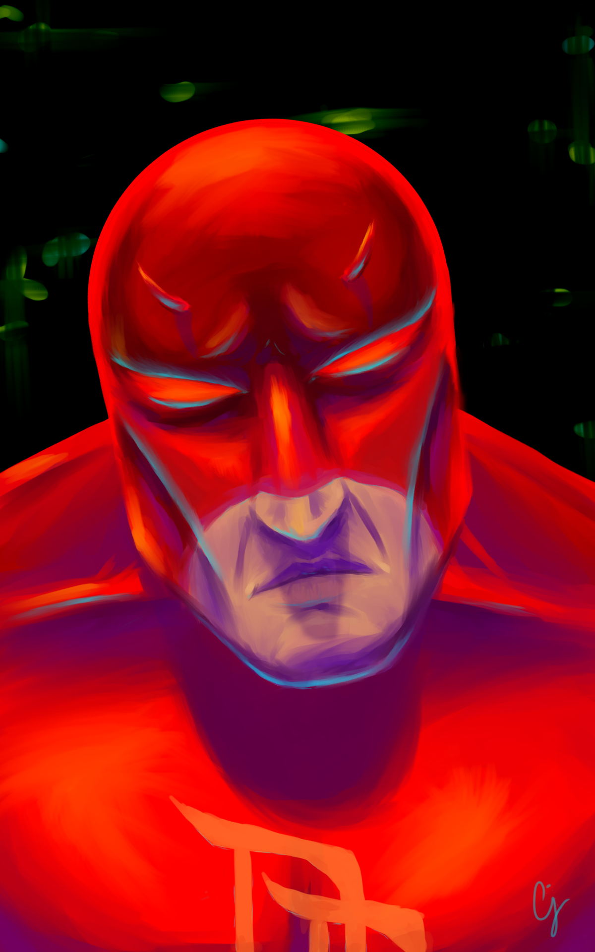 Daredevil blue highlight drawing by adejo8 on DeviantArt