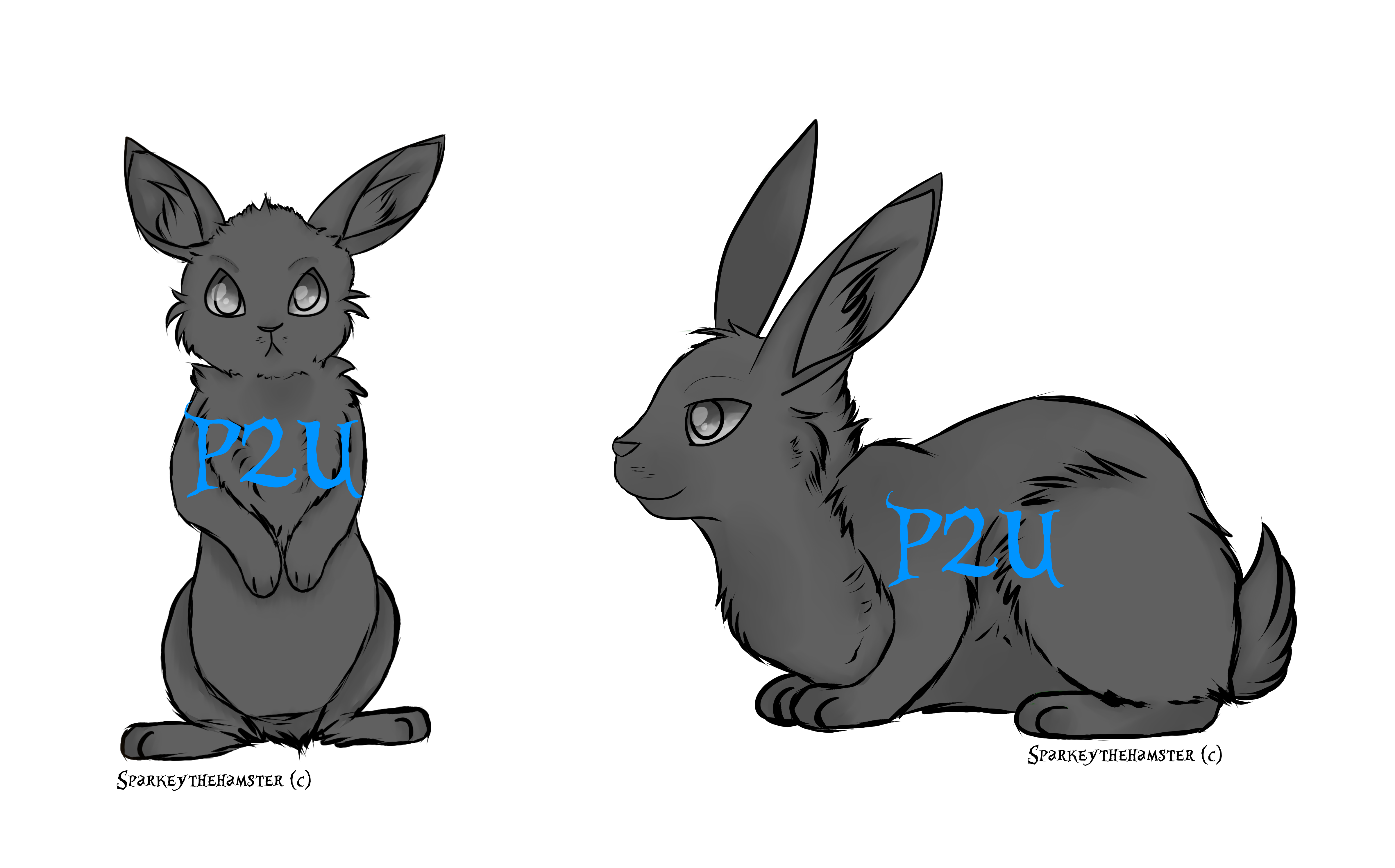 P2U - Rabbit Lineart by sparkeythehamster on DeviantArt