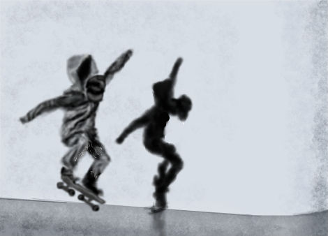 Skateboarder and shadow by MacAodhagain on DeviantArt