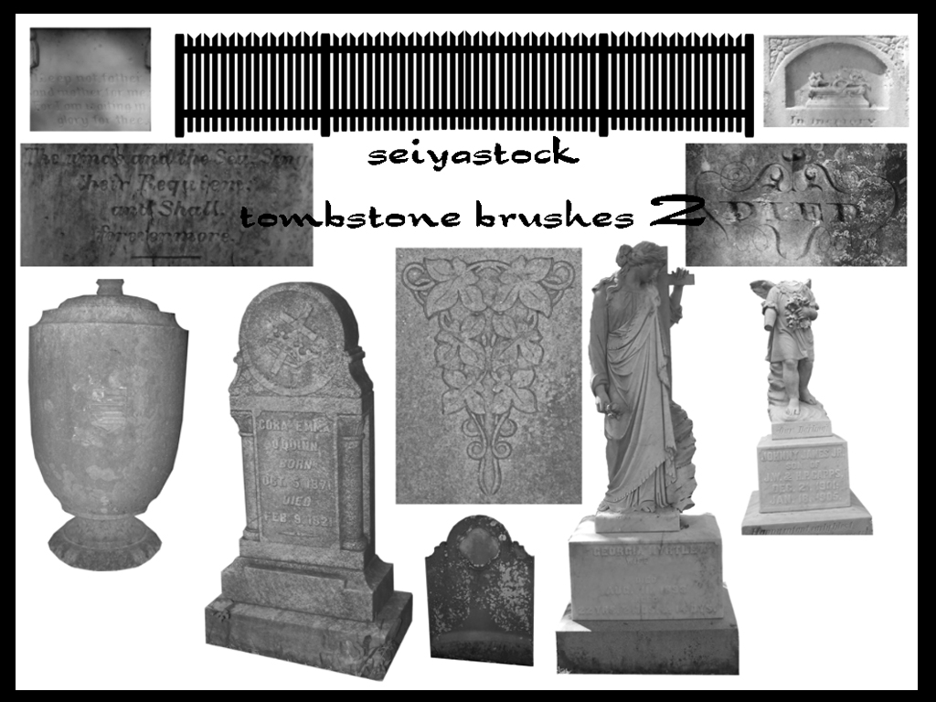 Tombstone Photoshop brushes 2 by seiyastock on DeviantArt