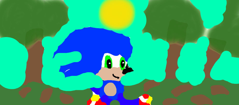 Sonic the hedgehog in the forest by crazyunicorn1001 on DeviantArt