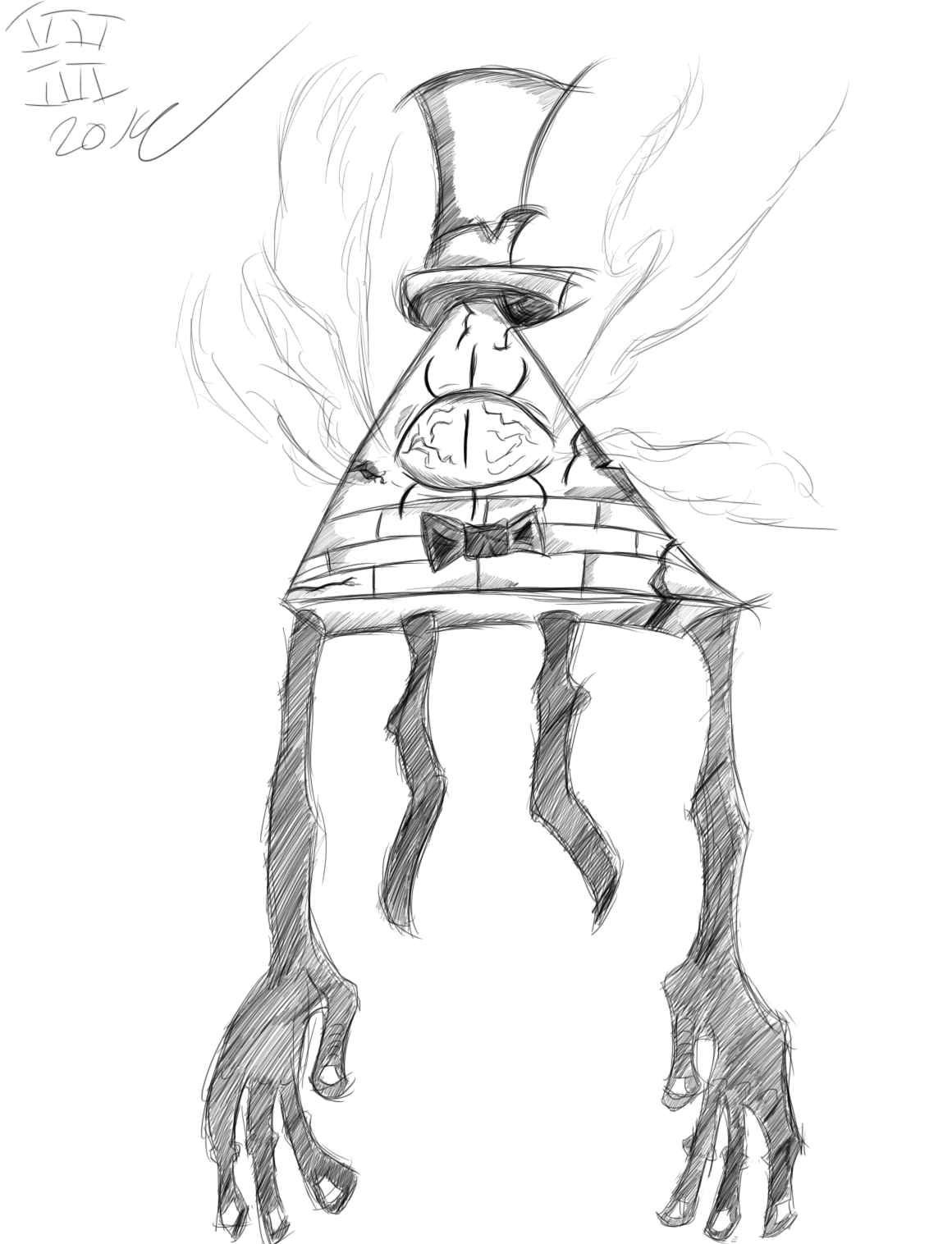 Sketch 0: Bill Cipher by WrekinMoney on DeviantArt