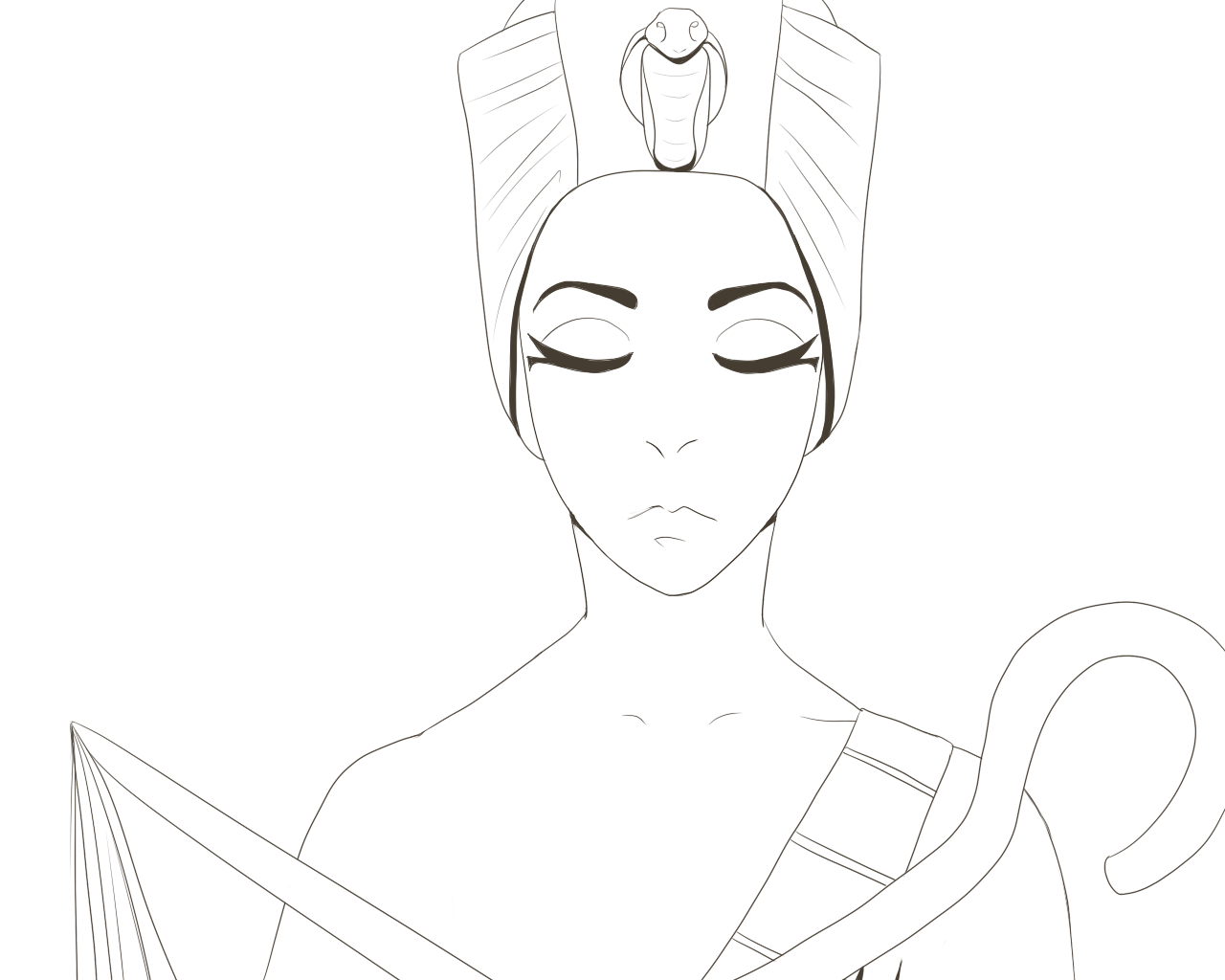Cleopatra lineart by Skoraya-olya on DeviantArt