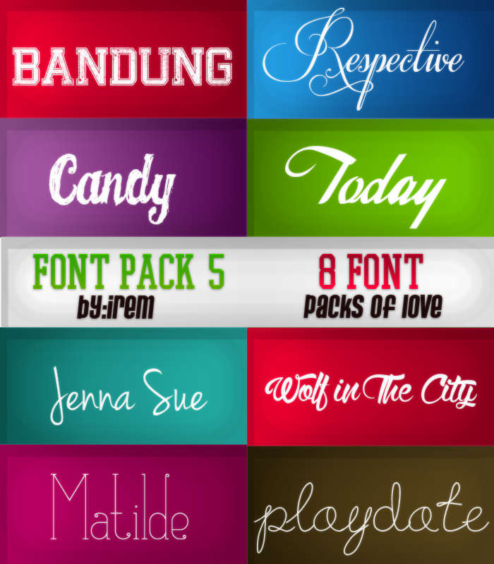Font Pack by IremAkbas on DeviantArt