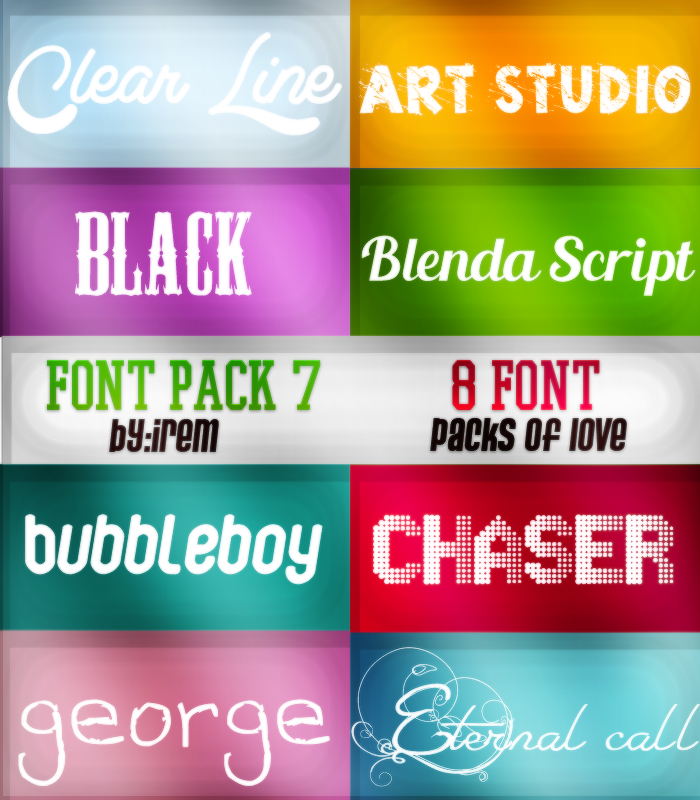 Font Pack 2 by IremAkbas on DeviantArt