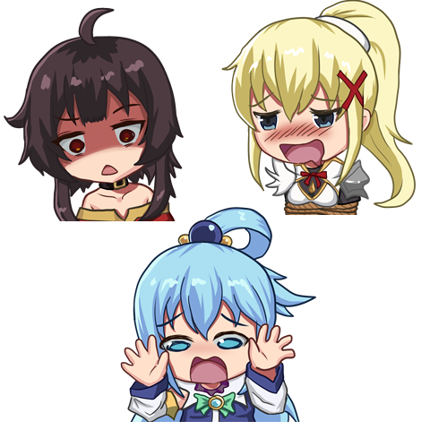 Konosuba Sticker pack for Chat (Free to use) by BBMarioni on DeviantArt