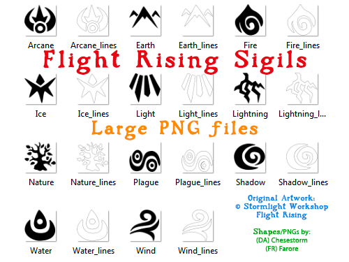 Flight Rising Element Sigil Large PNGs by CheeseStorm on DeviantArt