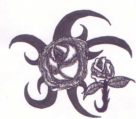 Black tribal roses by ManifestoSkaBabes07 on DeviantArt