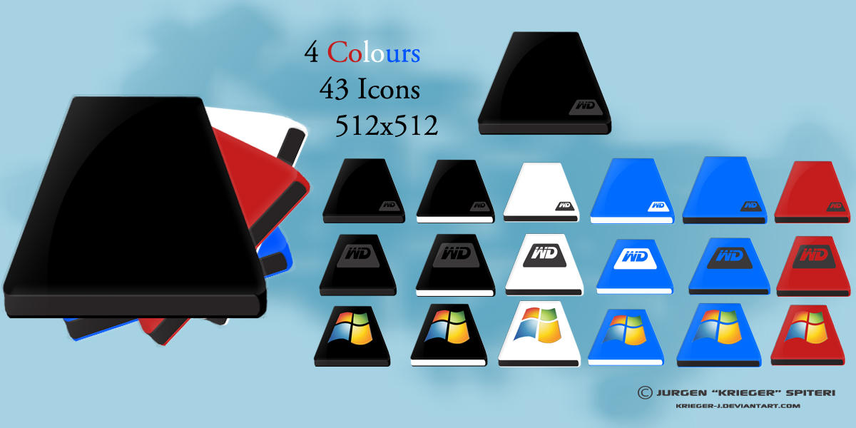 WD Passport HDD Icons by Krieger-J on DeviantArt
