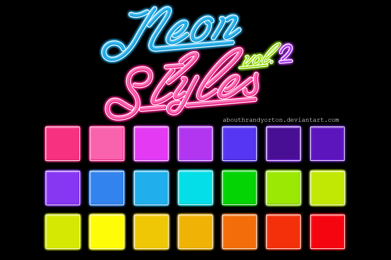 Neon Styles Vol. 2 by AbouthRandyOrton on DeviantArt