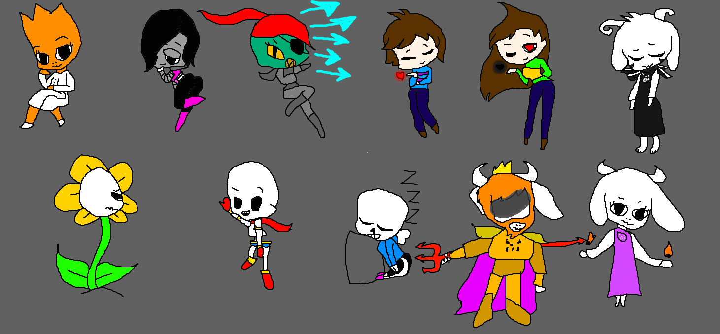 undertale anime models 2 by katnisslu on DeviantArt