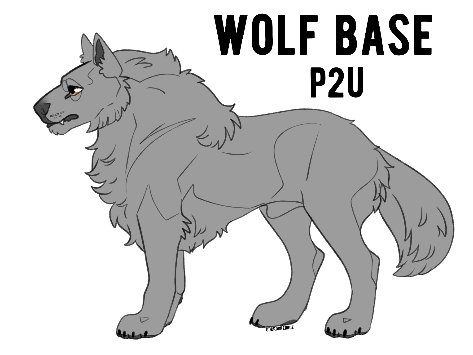 P2U | Wolf Base by CrookedDoe on DeviantArt