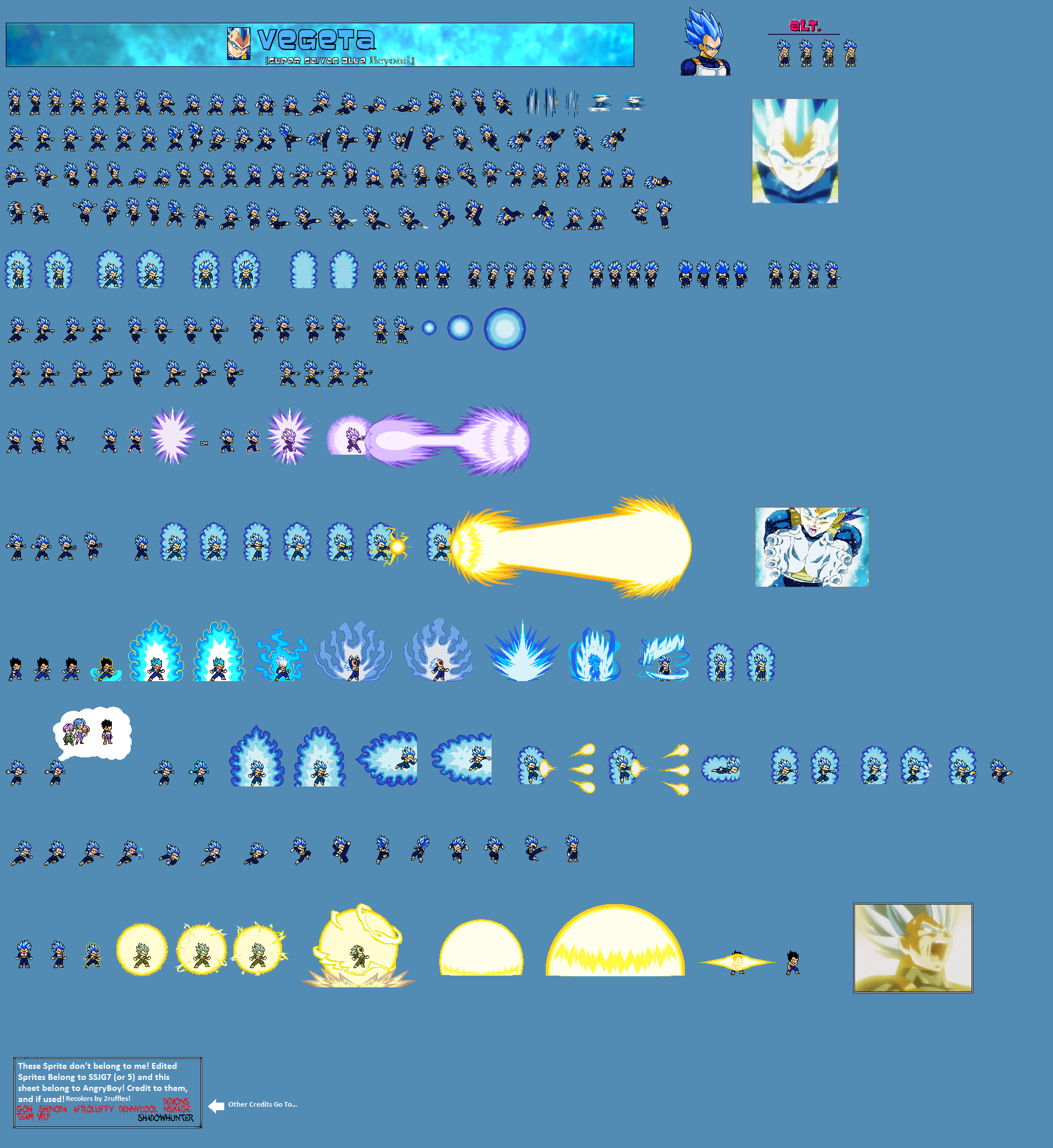 Beyond Blue Vegeta LSWR Sprite Sheet (Reupload) by ssjstorm18 on DeviantArt