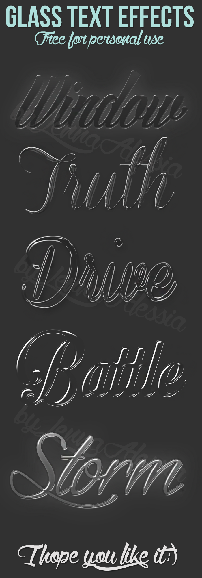 (Free)Glass text styles by LennaAlessia on DeviantArt