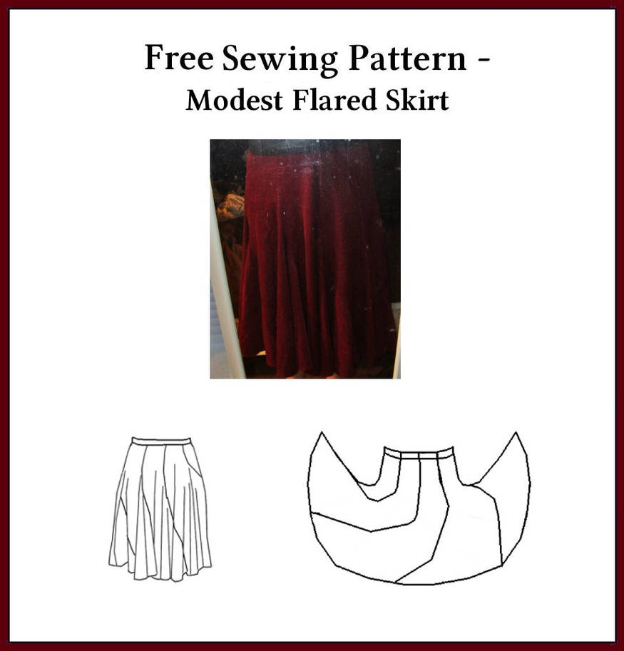 Free Sewing Pattern - Flared Skirt by StarValkyrie on DeviantArt