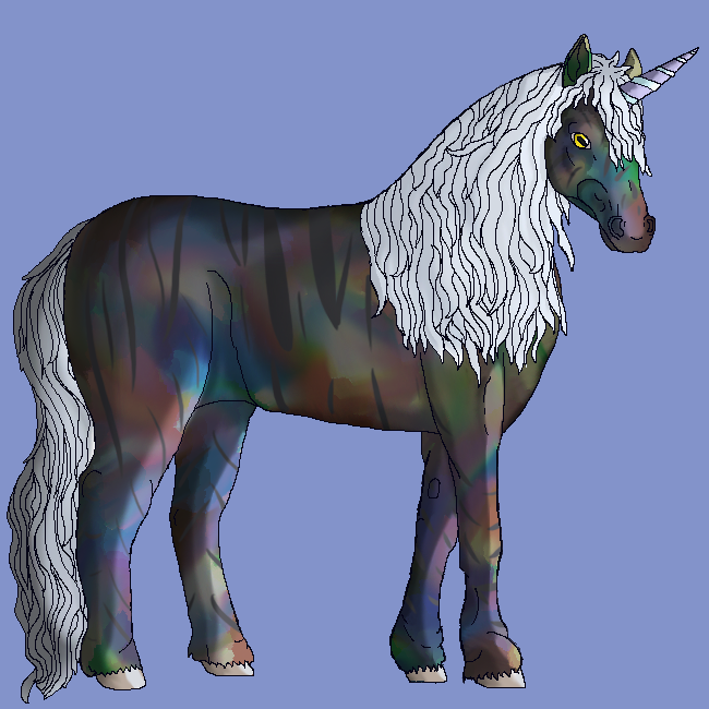 Opal Zebra Marking Unicorn by Cyacol on DeviantArt