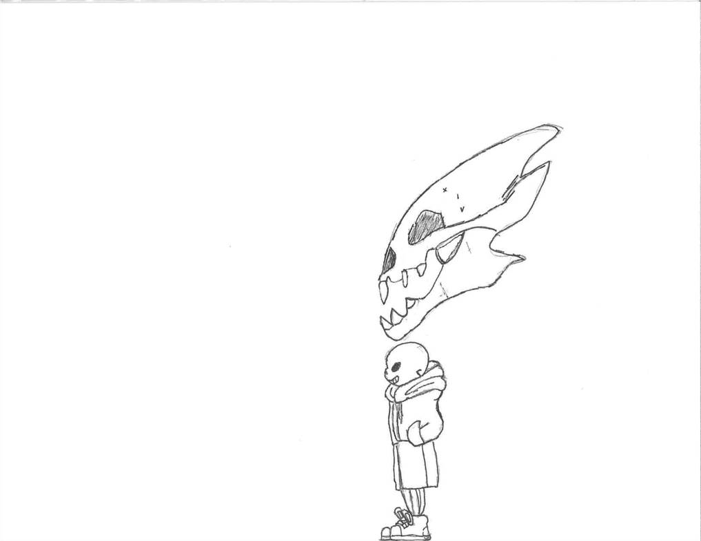 Sans + Gaster Blaster by washiwishy on DeviantArt