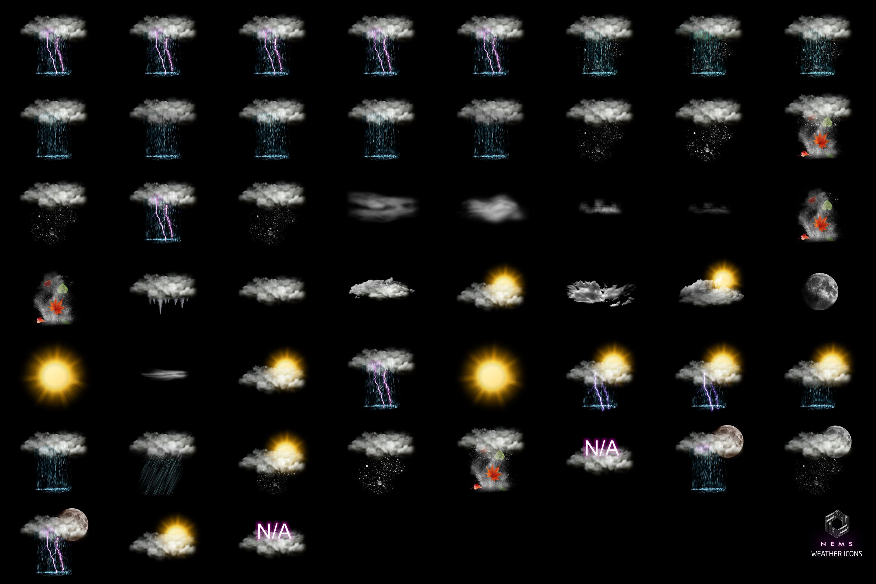 NMS Weather Icons by nems2 on DeviantArt