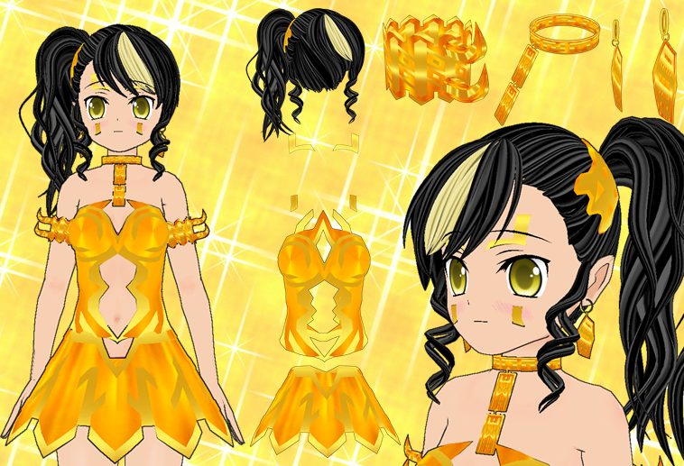 Dragon Girl Yellow Outfit pack by Daiger1975 on DeviantArt