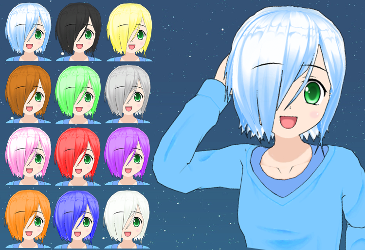 Short Hair Eye Covered Edited pack by Daiger1975 on DeviantArt