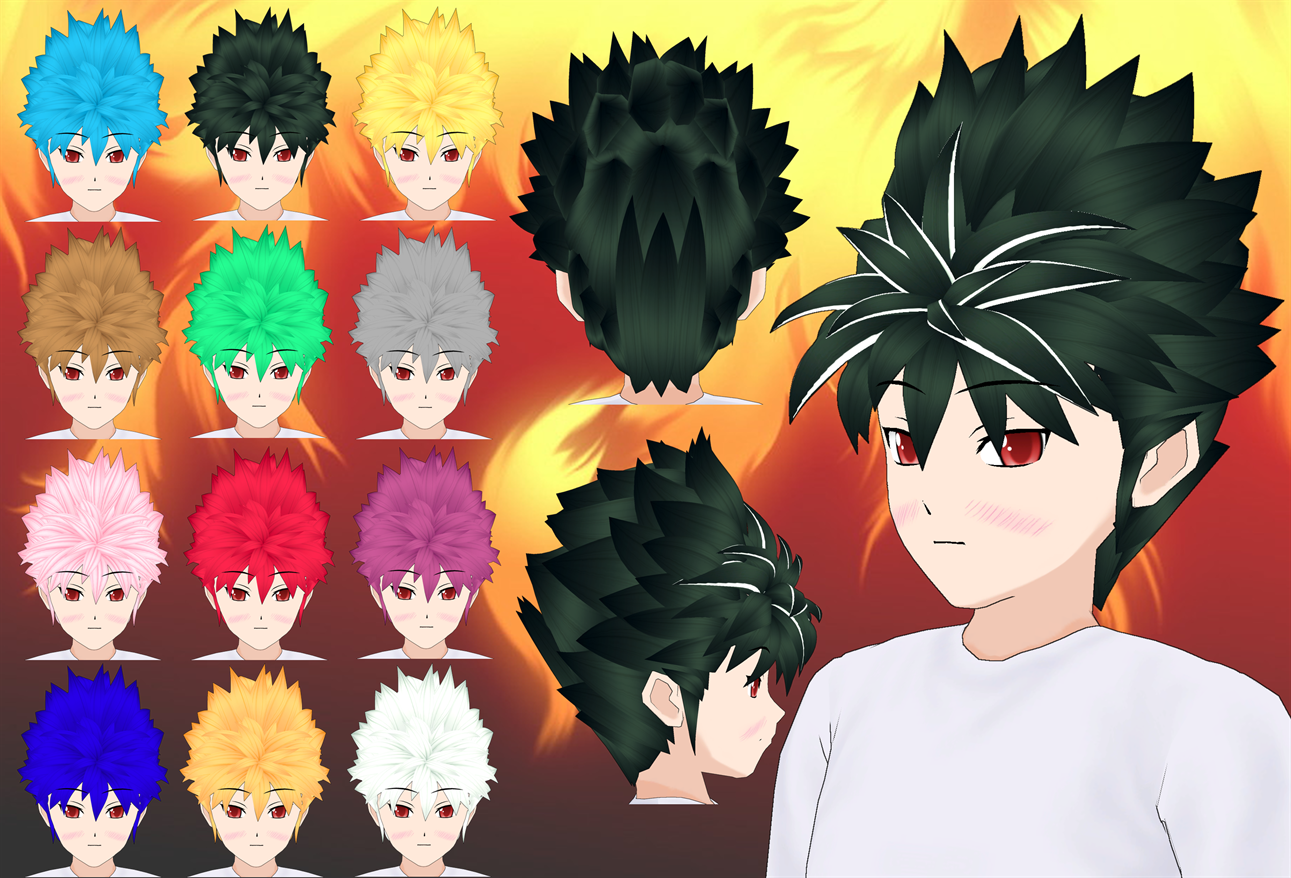 Hiei Hair pack by Daiger1975 on DeviantArt