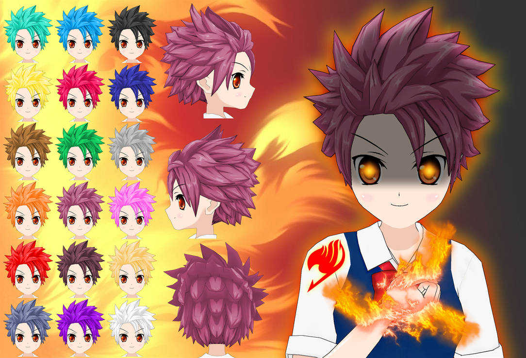 Natsu Dragneel Hair pack by Daiger1975 on DeviantArt