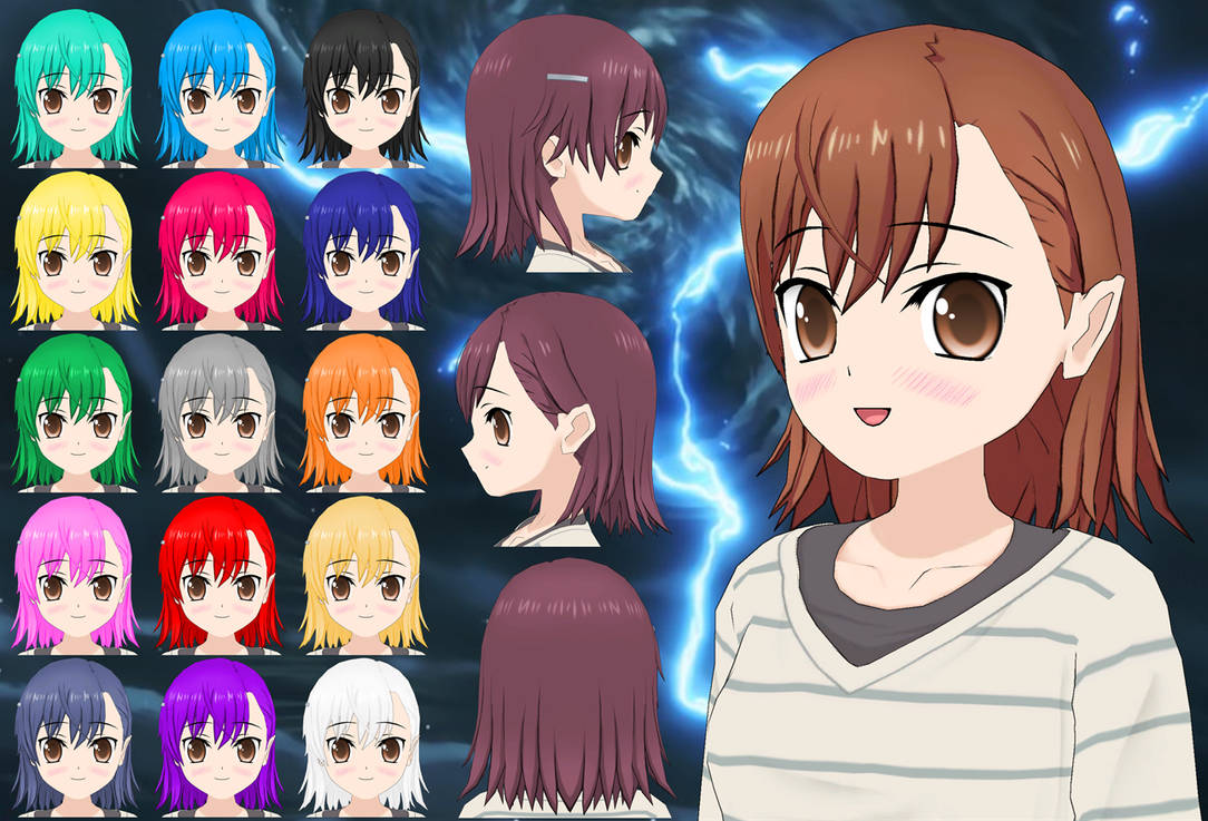 Mikoto Misaka Hair pack by Daiger1975 on DeviantArt