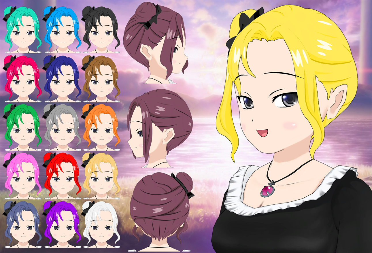 Elaine Updo Hair pack by Daiger1975 on DeviantArt