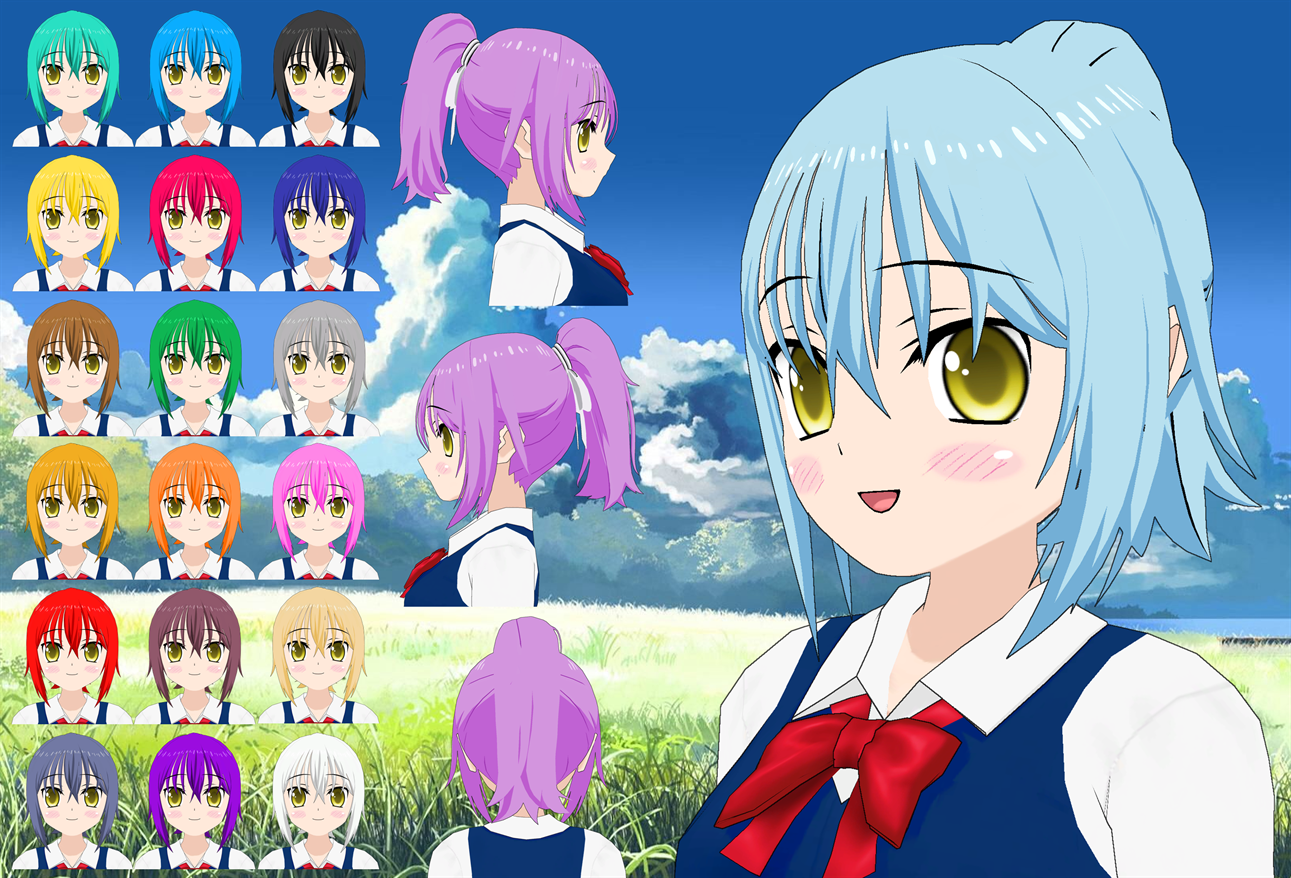 Rimuru Tempest Updo Tail Hair pack by Daiger1975 on DeviantArt