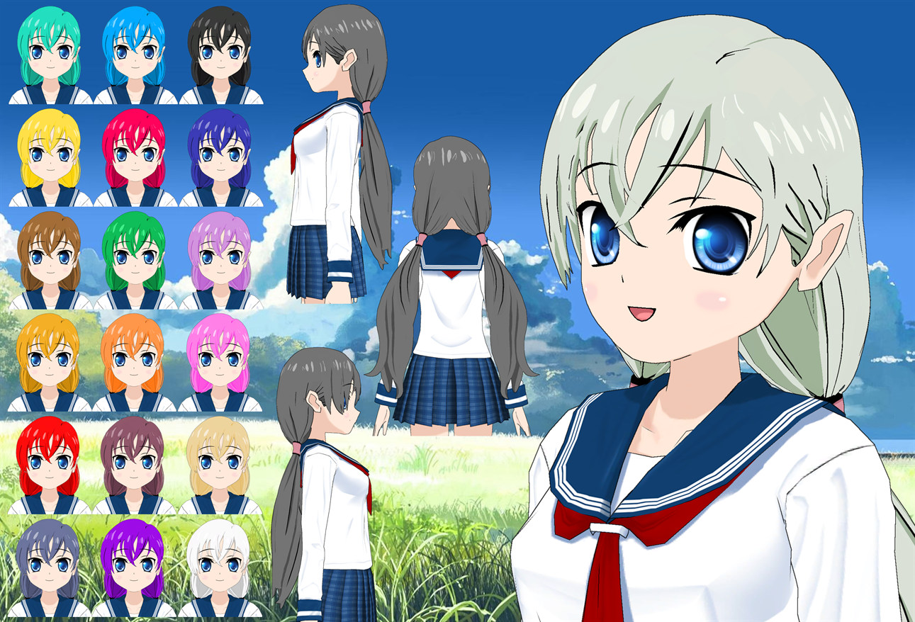 Elizabeth Lioness Low Twintails Hair pack by Daiger1975 on DeviantArt