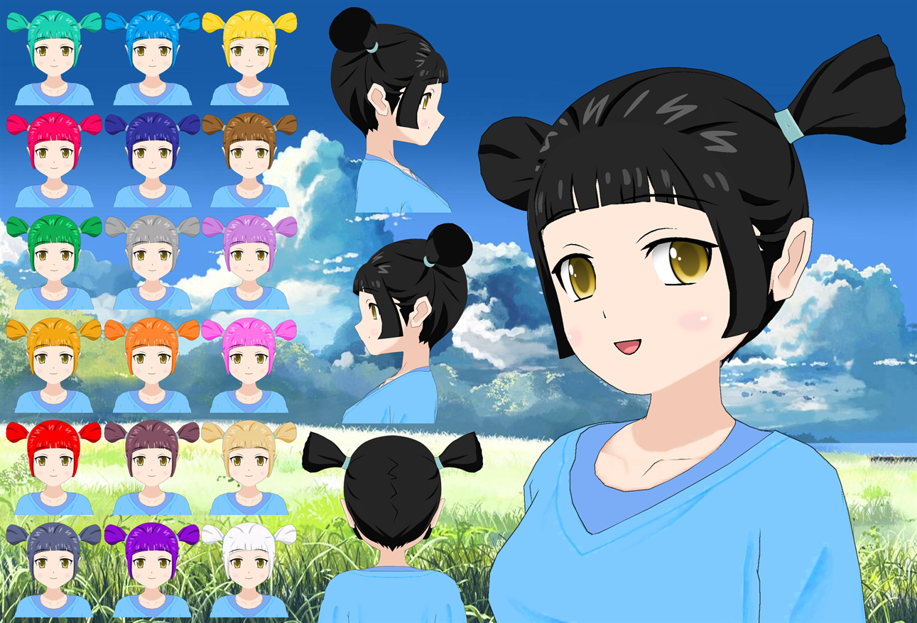 NPC Blunt Bangs Pigtails Hair pack by Daiger1975 on DeviantArt