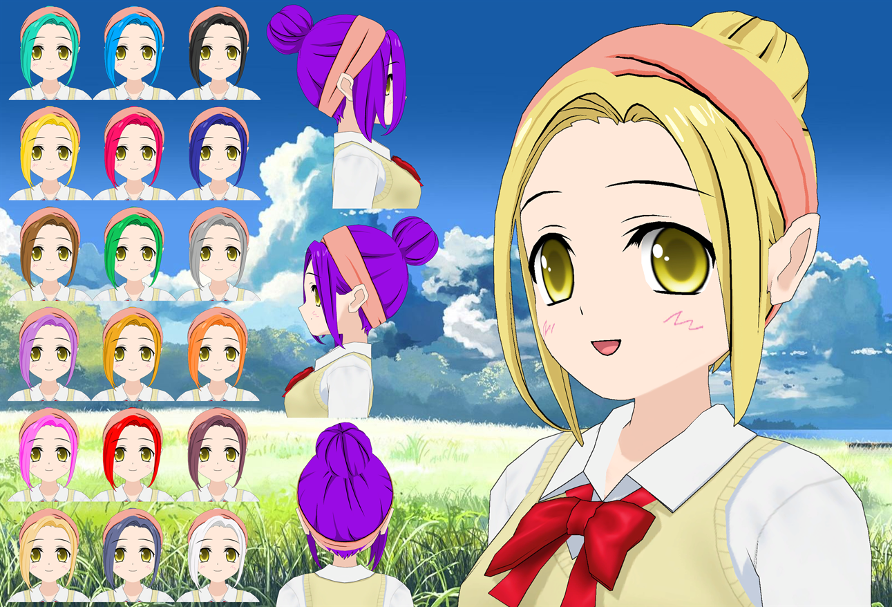 Elaine Banded Updo Bun Hair pack by Daiger1975 on DeviantArt