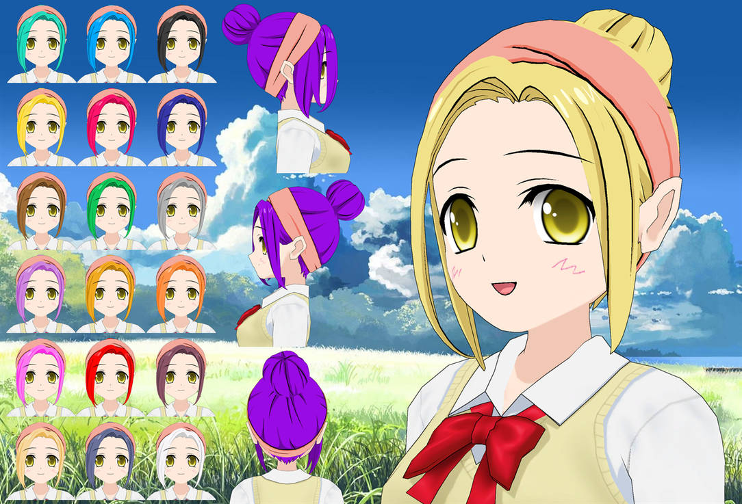 Elaine Banded Updo Bun Hair pack by Daiger1975 on DeviantArt
