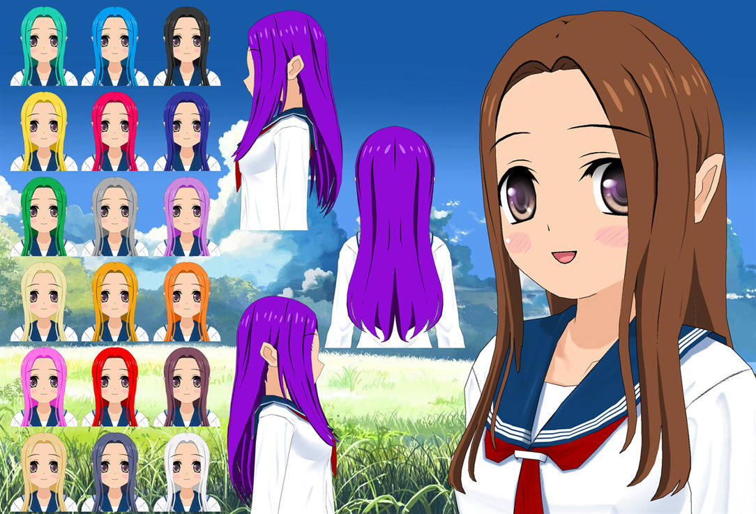 Takagi-san Custom Hair pack by Daiger1975 on DeviantArt