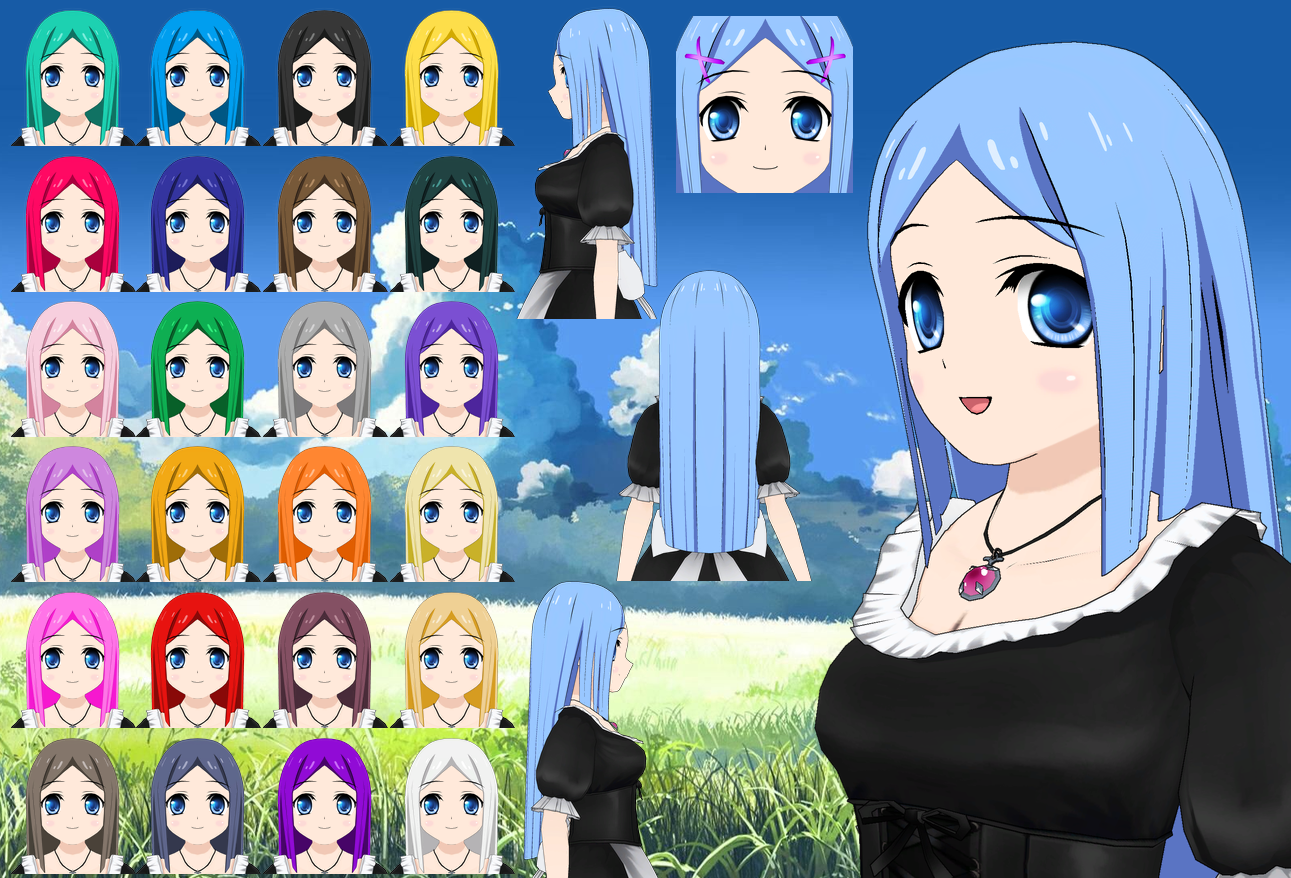 Rem Bangsless Long Hair pack by Daiger1975 on DeviantArt