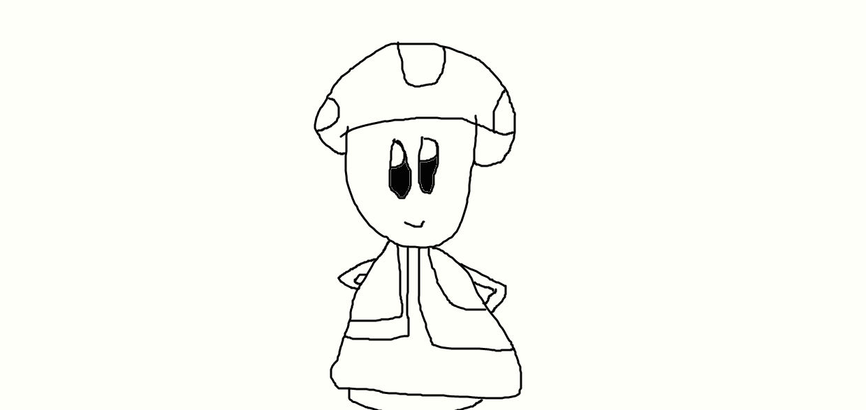 Toad without color by ToadMushroomChan on DeviantArt