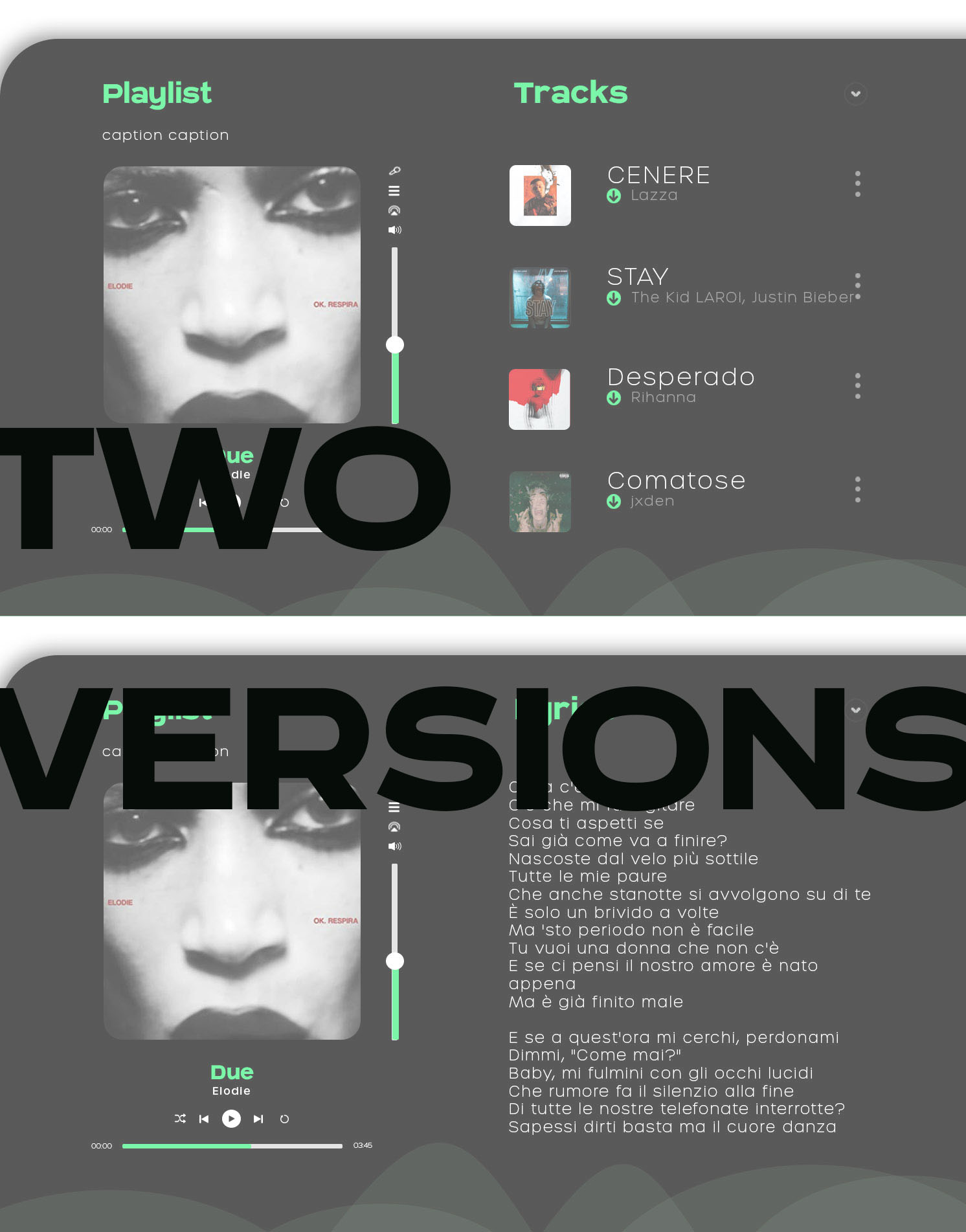 @ spotify template by violetlows on DeviantArt